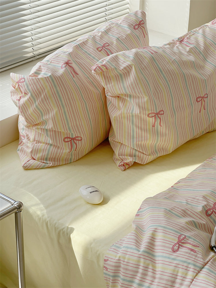 Pastel Ribbon Bliss Bedding Set – Starhauz.com