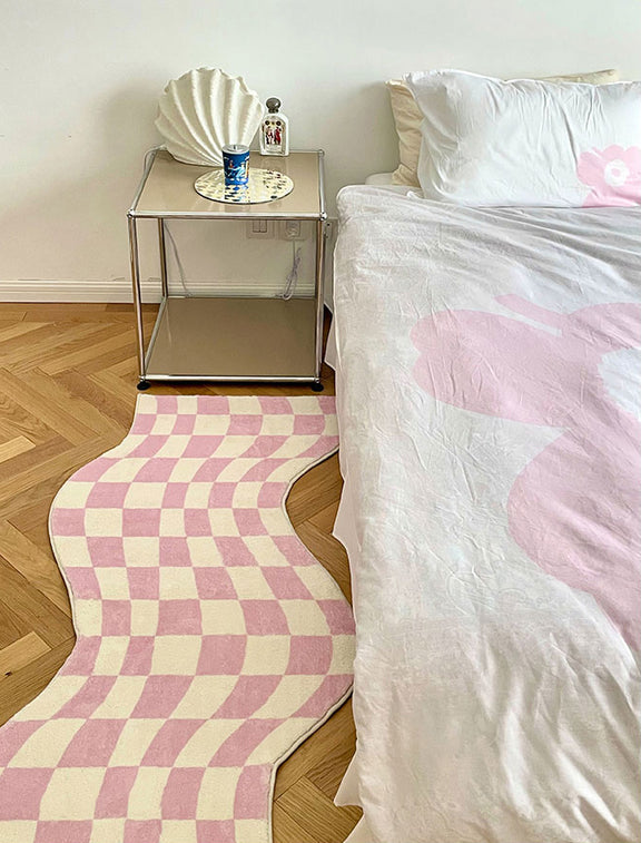 Danish Pastel Wavy Checkered Rugs – Starhauz.com